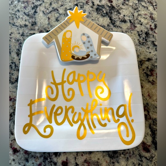 Happy Everything | Dining | Nwot Happy Everything Platter With Nativity ...